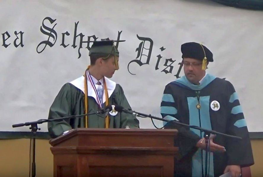High School Valedictorian’s Graduation Speech Cut Off by School ...