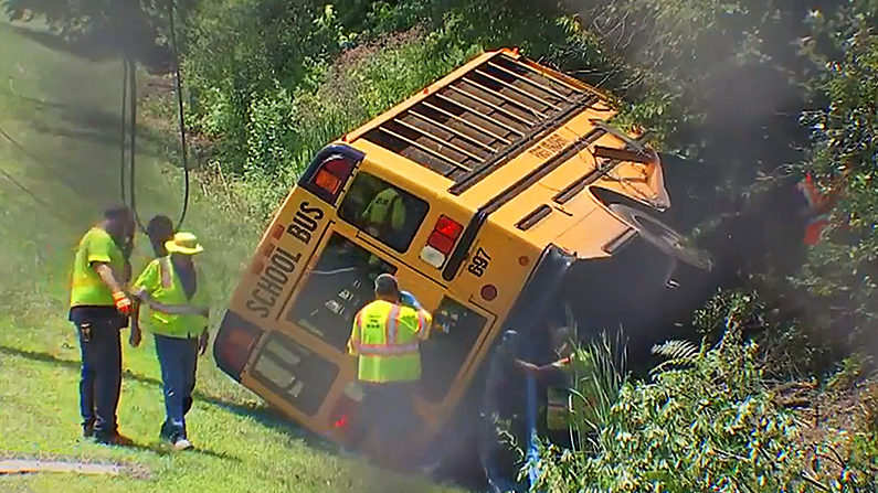 School Bus Overturns on New Jersey Turnpike; No Serious Injuries | NTD