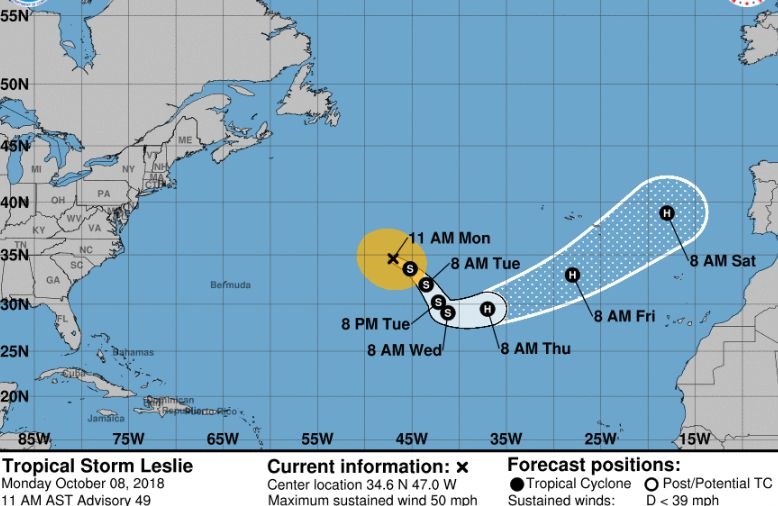 Latest Update on Former Hurricane Leslie | NTD