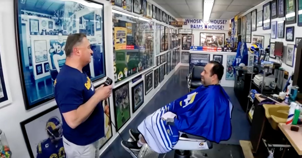 Los Angeles Barber Shop Filled With Rams Memorabilia | NTD