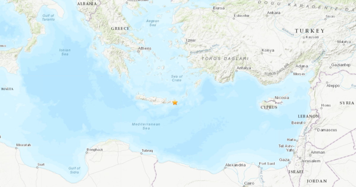 Magnitude 5.8 Earthquake Strikes Crete, Greece Region: EMSC | NTD