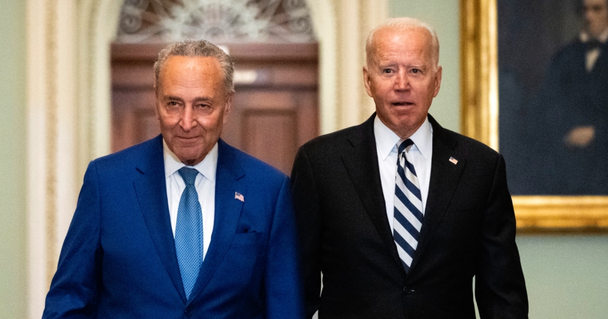 Schumer Caught on Hot Mic Warning Biden Democrats ‘Going Downhill’ in ...