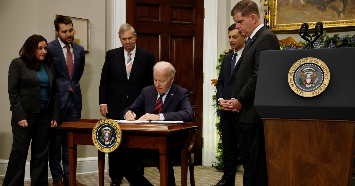 Biden Signs Bill That Imposes Agreement on Rail Unions, Averting Strike ...