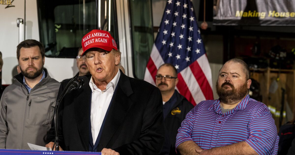 Trump Delivers Bottled Water During Visit to Ohio’s Toxic Derailment ...