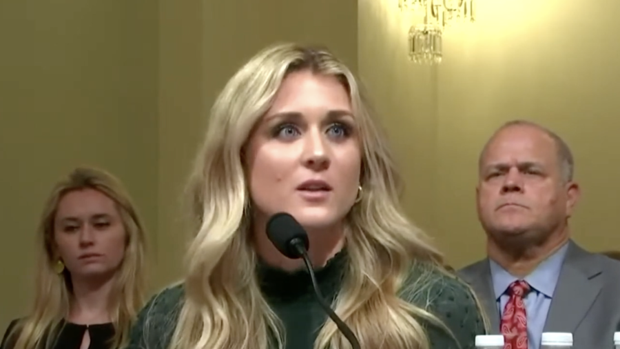 Riley Gaines Recalls Being Barricaded and Assaulted, Calls Out Karine ...