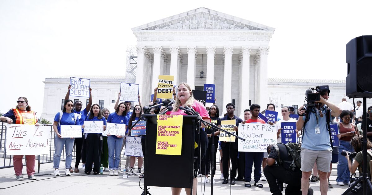 Protest Outside the Supreme Court After Justices Strike Down Biden ...