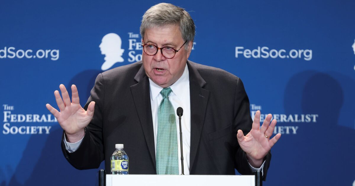 Former AG Barr Says Trump’s Georgia Indictment ‘Too Broad,’ Likely Not ...
