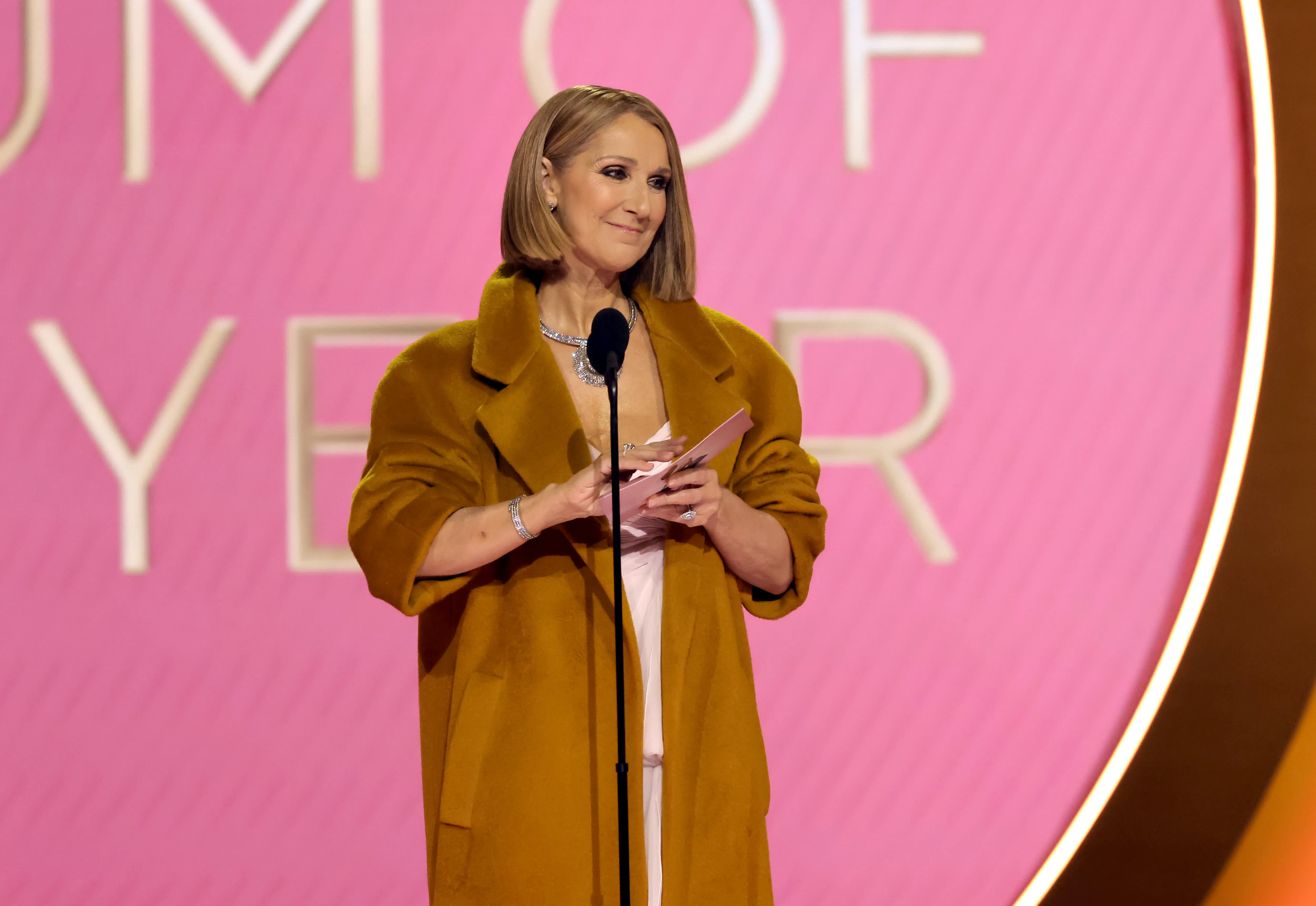 Celine Dion Surprises Audience in Rare Appearance to Present Top Grammy ...