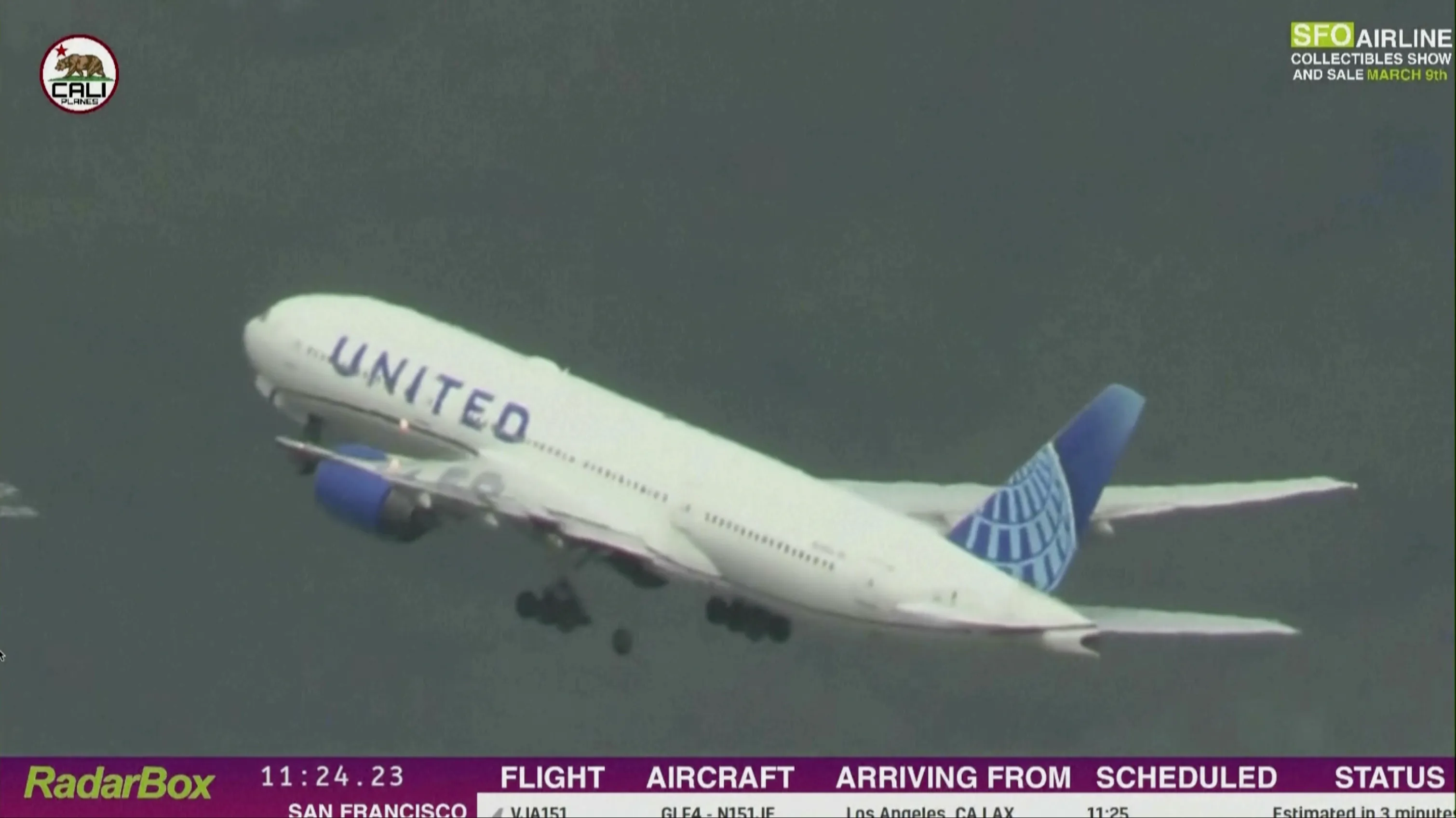 Wheel Falls Off United Airlines Boeing 777 Shortly After Takeoff in San ...