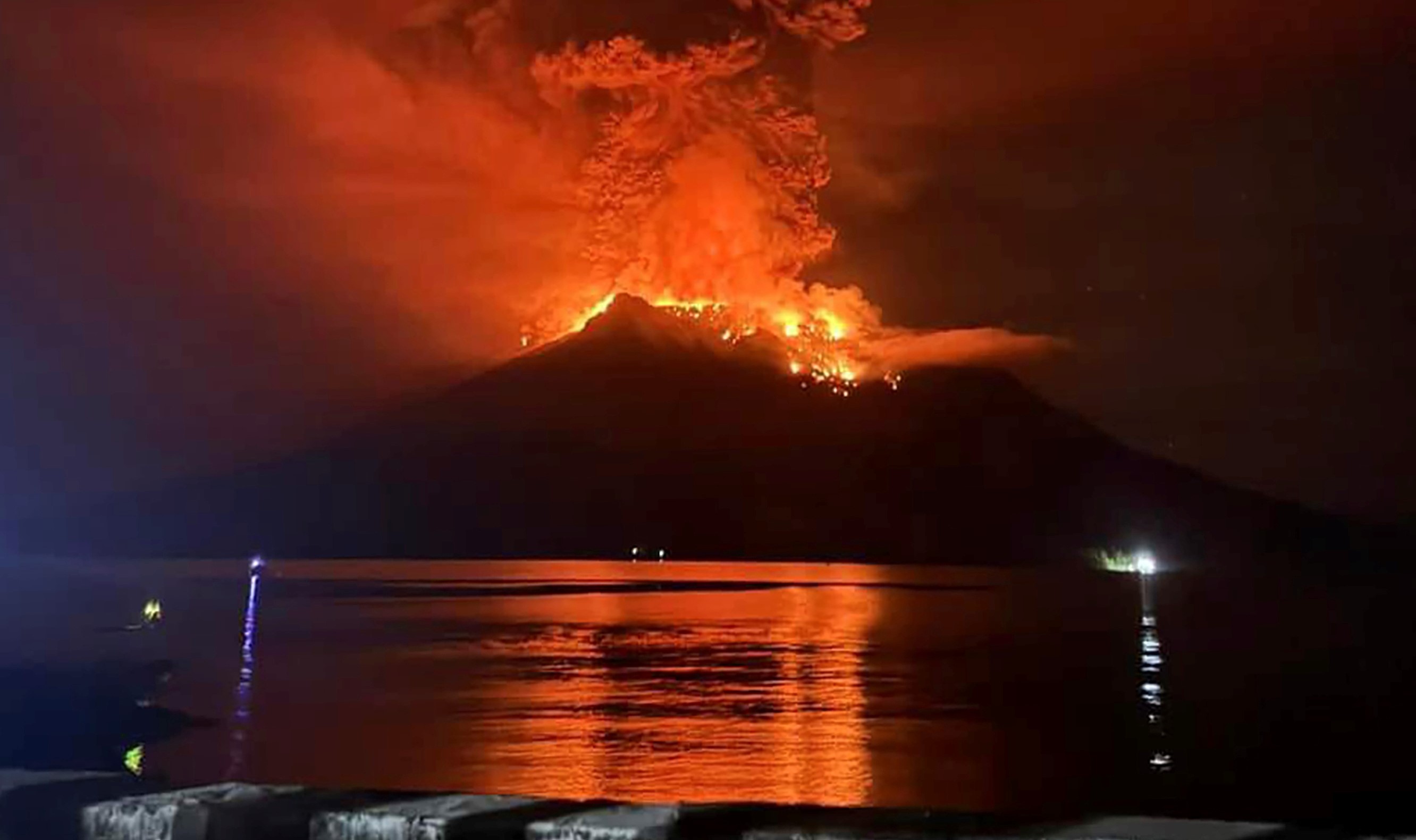 Tsunami Alert After Volcano in Indonesia Has Several Big Eruptions and ...