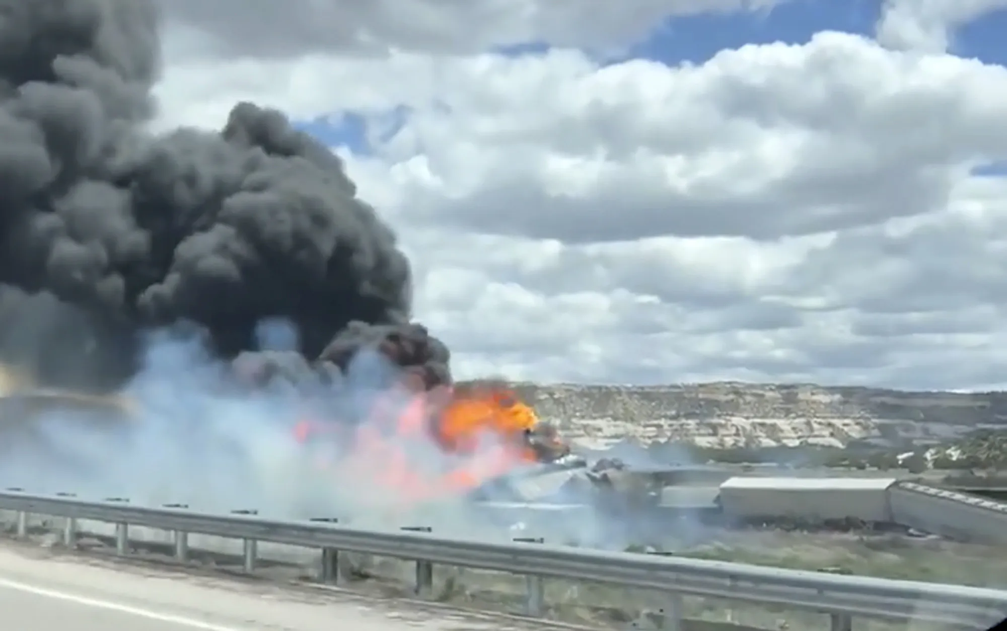 Freight Train Carrying Gasoline Derails, Catches Fire Near US–Mexico ...