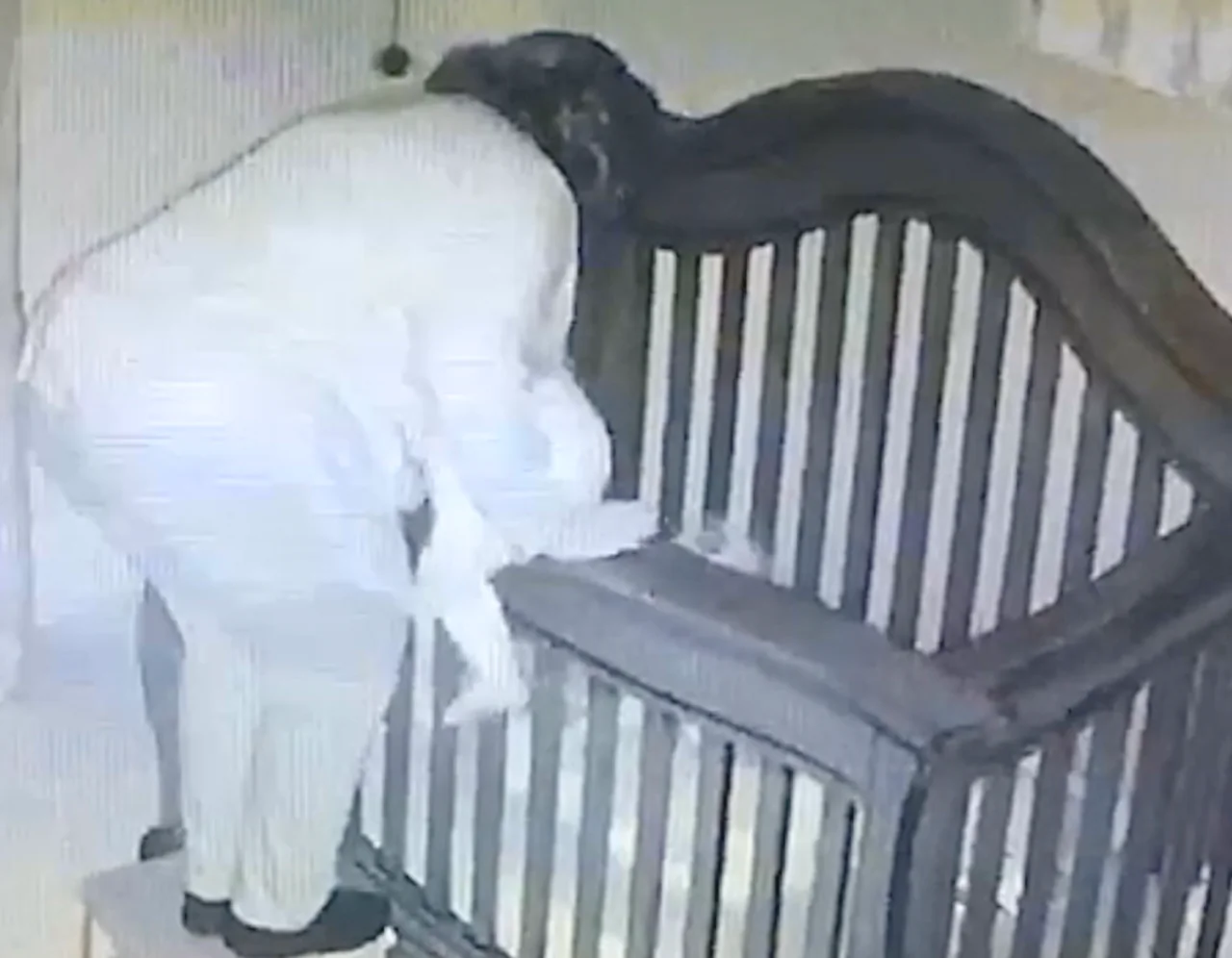 Grandma Tries to Put Baby Into Crib and Falls | NTD