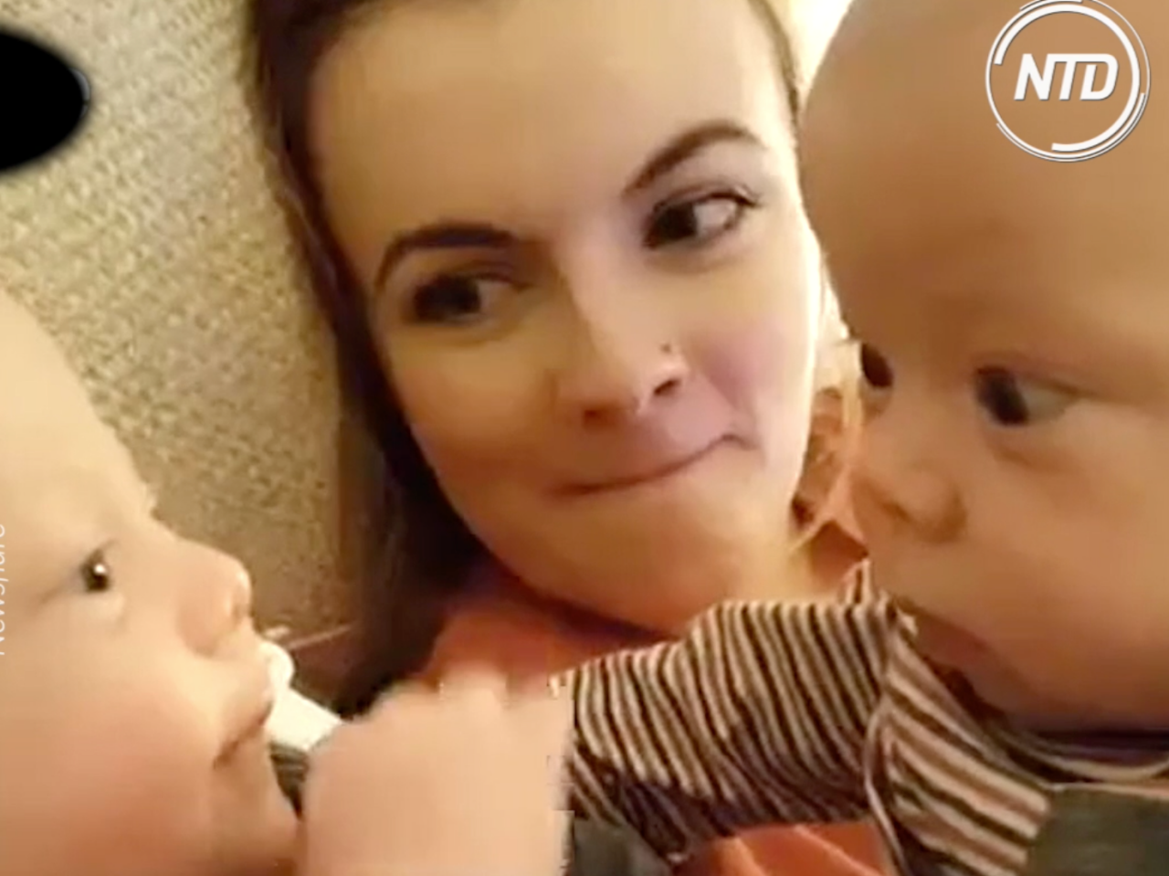 Twin Baby Girls Notice Each Other for the First Time | NTD