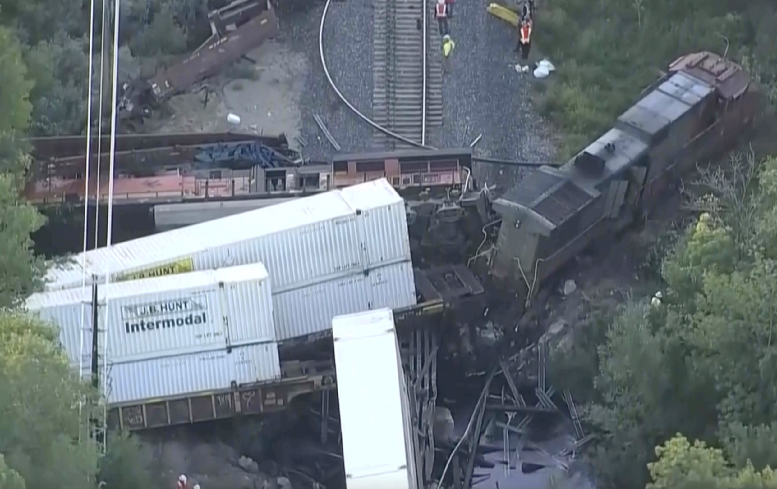 2 Freight Trains Collided in Colorado, Damaging a Bridge, Spilling Fuel ...