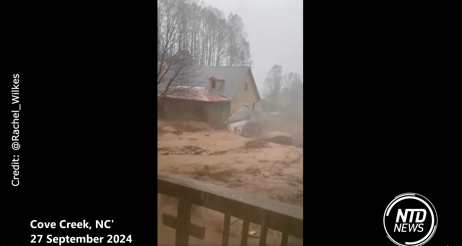 Mudslide Caused by Hurricane Helene Caught on Camera in Cove Creek, NC ...
