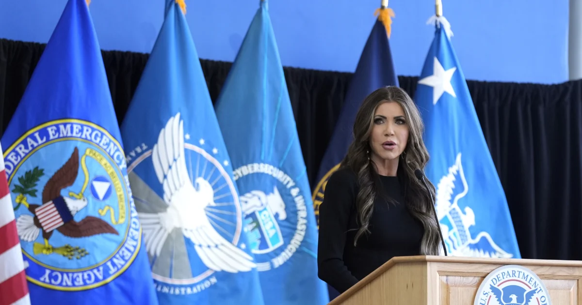 Homeland Security Secretary Noem Delivers First Address to Staff | NTD