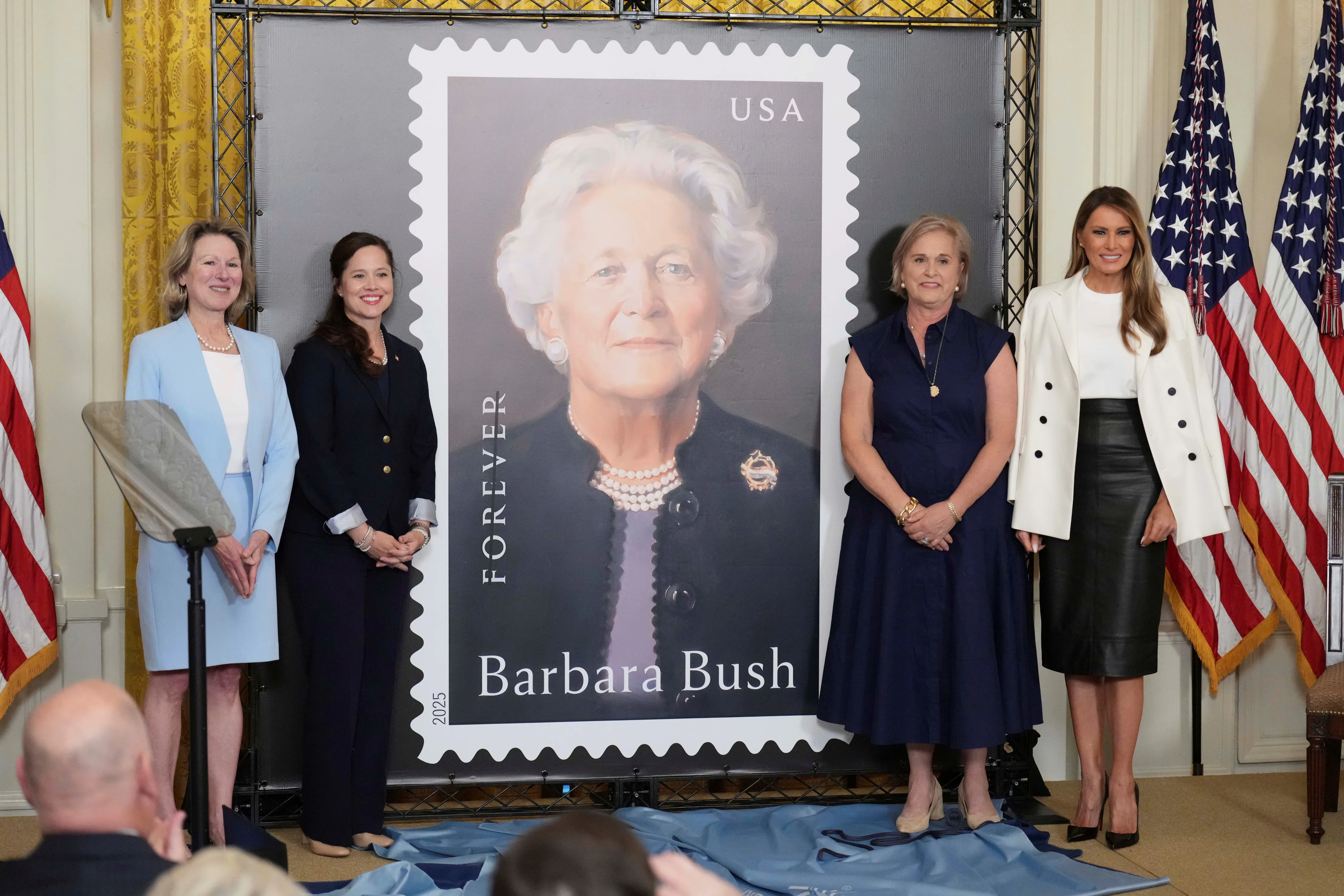 Melania Trump Hosts White House Event to Unveil Barbara Bush Postage Stamp | NTD