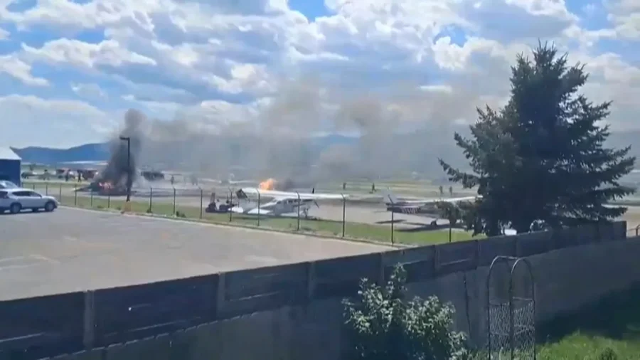 Plane Crashes Into Parked Aircraft While Landing at Montana Airport ...
